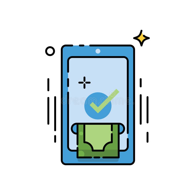 Mobile banking logo icon stock vector. Illustration of credit - 334246408