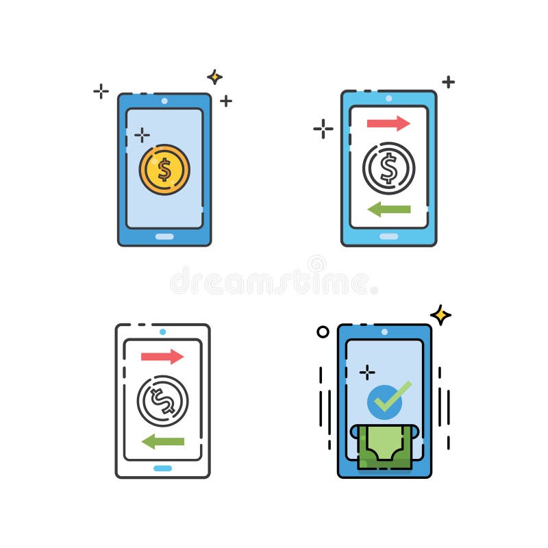 Mobile banking logo icon stock vector. Illustration of connection ...
