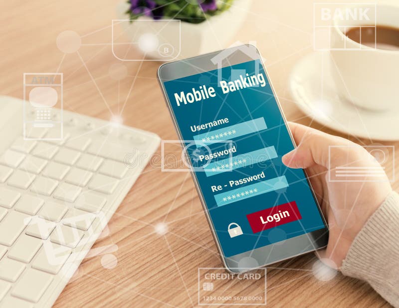 Mobile banking stock image. Image of marketing, personal - 120199051