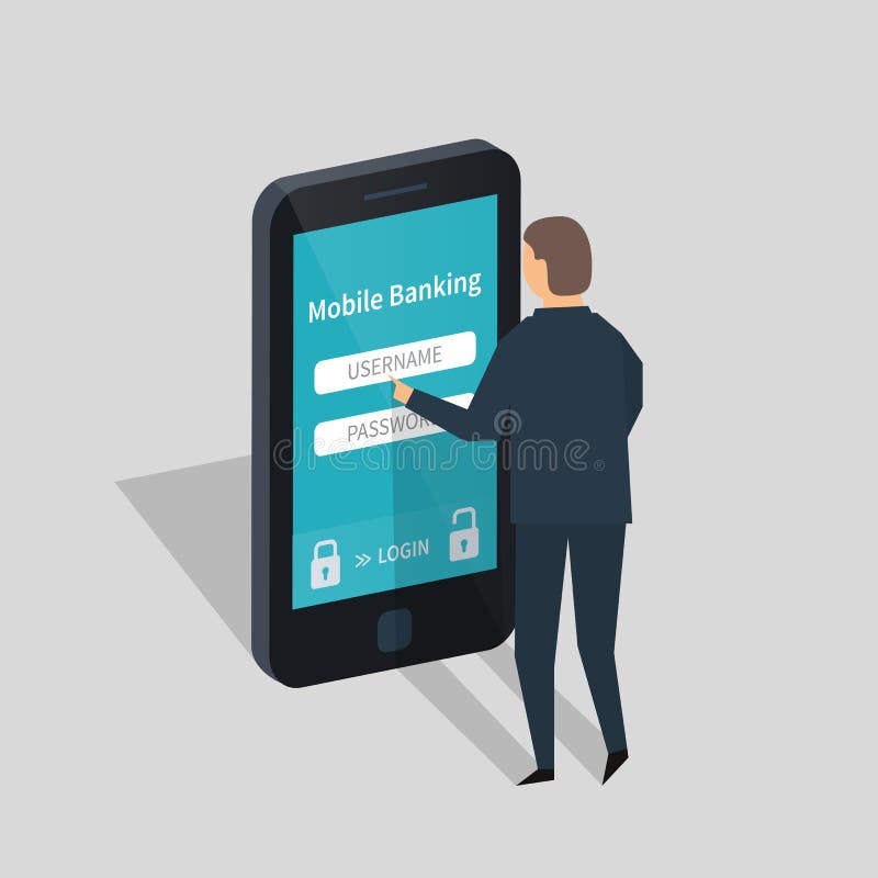 Mobile banking and payment stock vector. Illustration of banking - 67075758