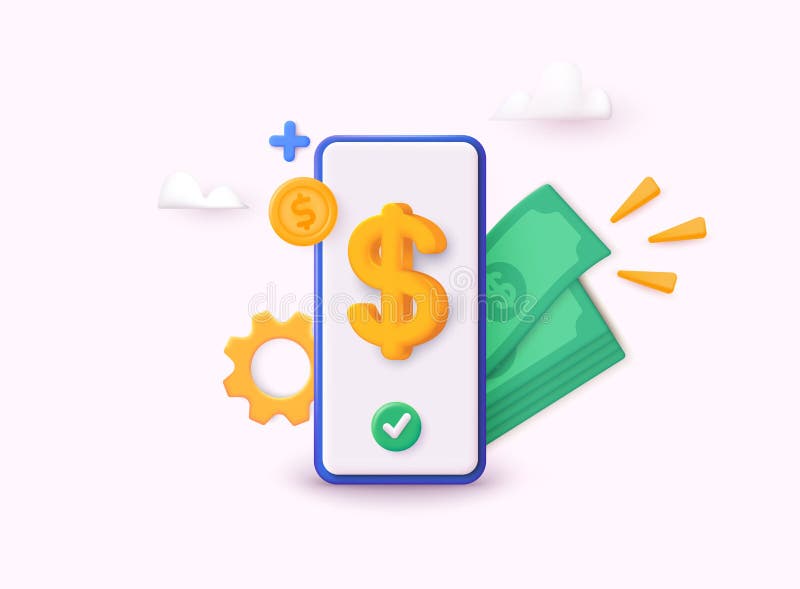 Mobile Banking Service, Financial Payment Smartphone Mobile Screen ...