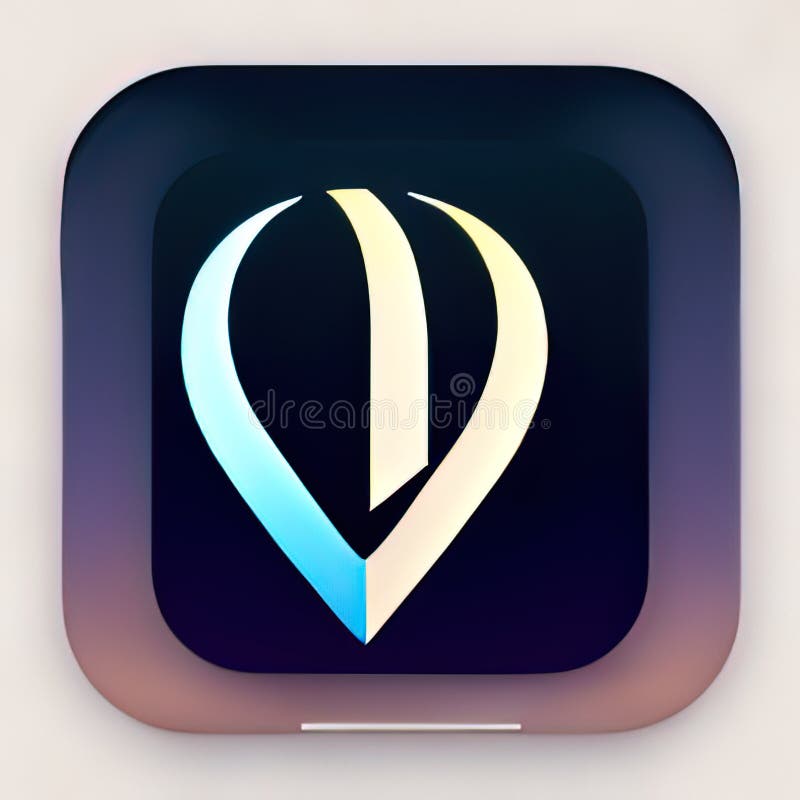 Mobile Banking Software App Icon. Generative AI. Stock Illustration ...