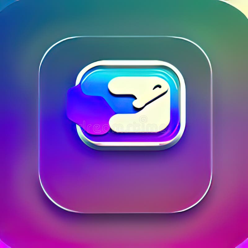 Mobile Banking Software App Style Icon. Generative AI. Stock ...