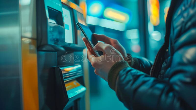 Mobile Banking Transaction in Progress. Generative Ai Stock ...