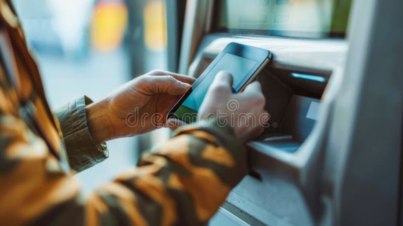 Mobile Banking Transaction in Progress. Generative Ai Stock ...