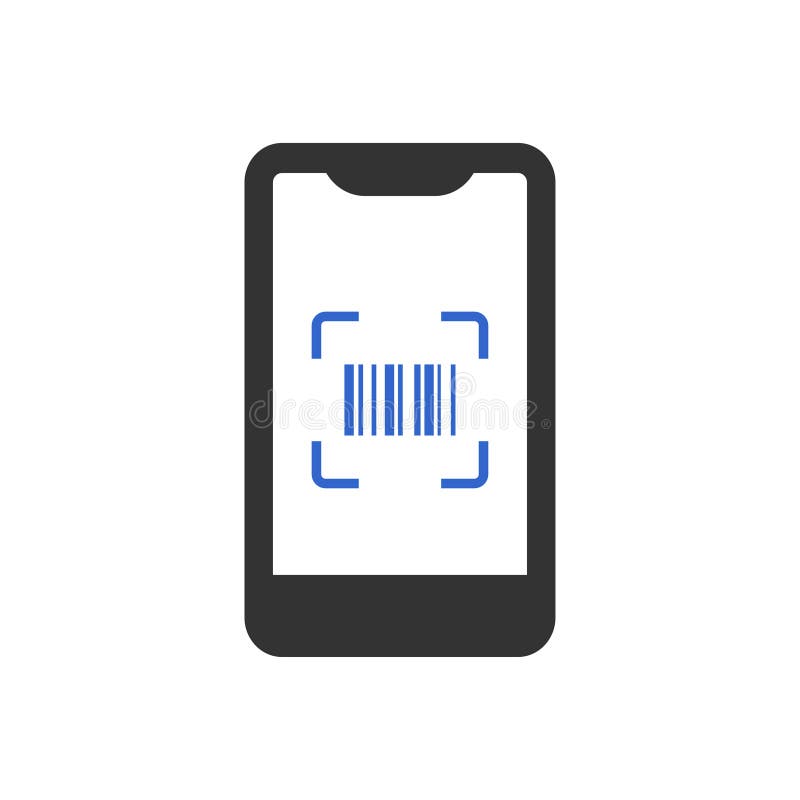 Mobile Bar Code Scanning Icon Stock Vector - Illustration of label ...