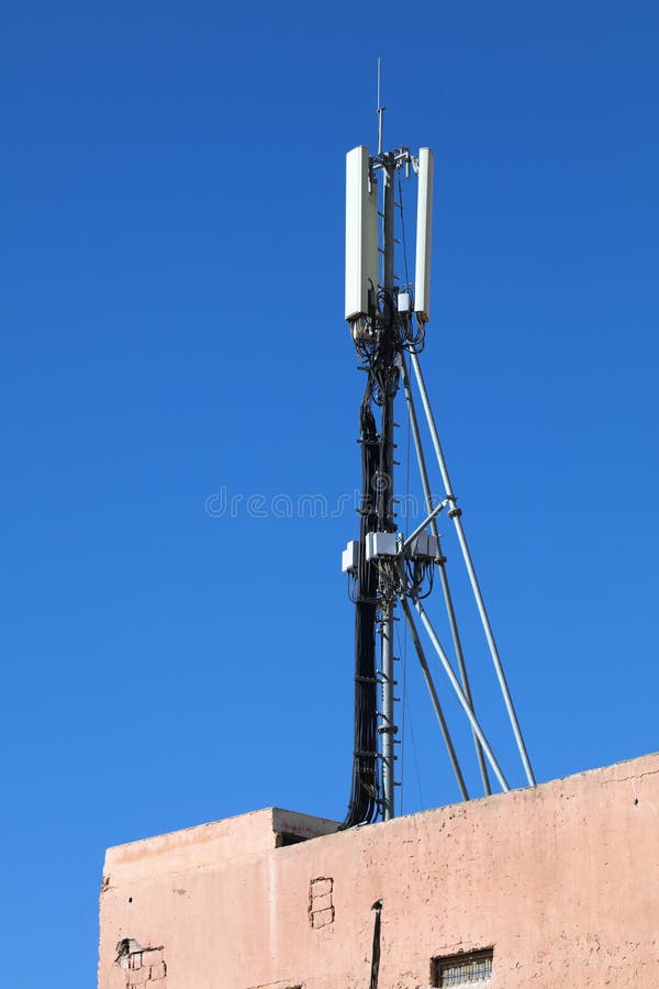Mobile Base Station in Morocco Stock Photo - Image of telecom, mobile ...
