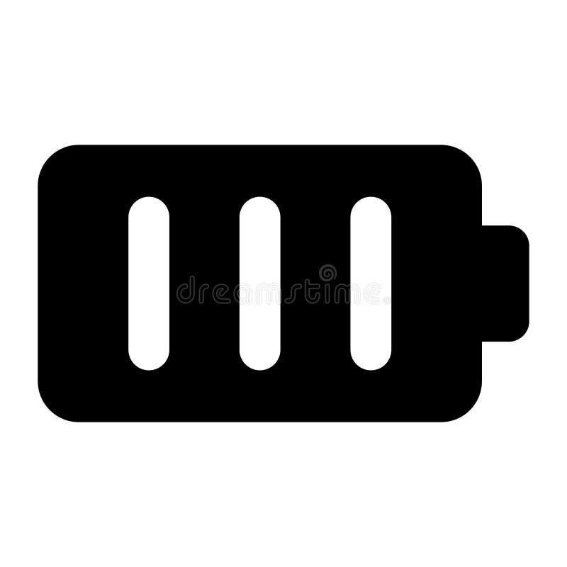 Mobile Battery Vector in Solid Style, Full Battery Icon Stock Vector ...