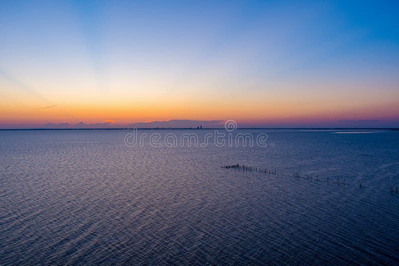 Mobile Bay at Sunset in June of 2021 on the Alabama Gulf Coast Stock ...
