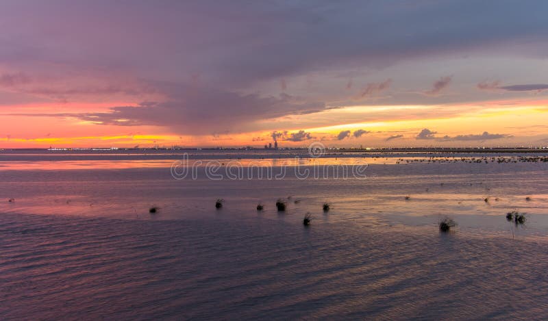 Mobile Bay at Sunset in September of 2021 Stock Image - Image of ...
