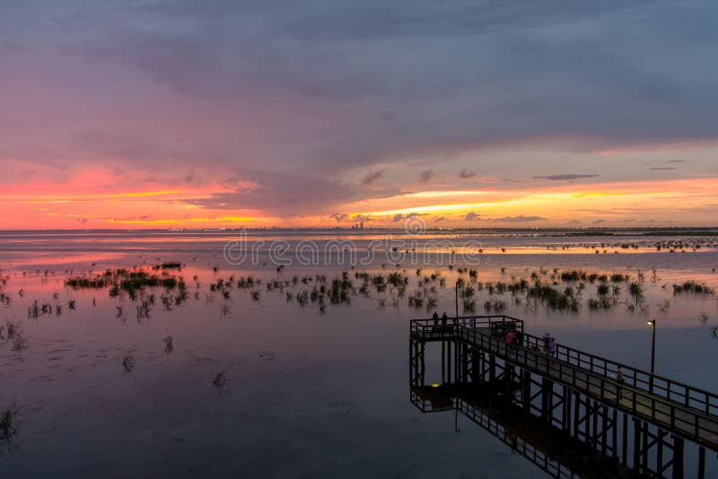 Mobile Bay at Sunset in September of 2021 Stock Image - Image of ...