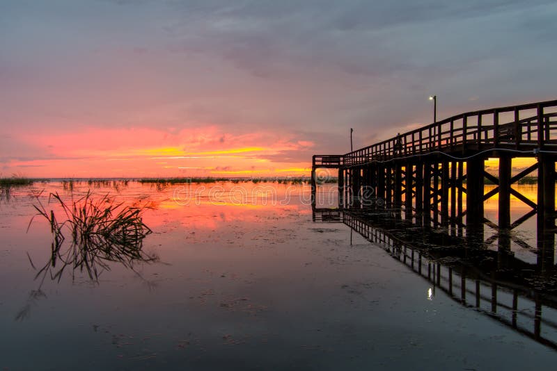 Mobile Bay at Sunset in September of 2021 Stock Image - Image of ...