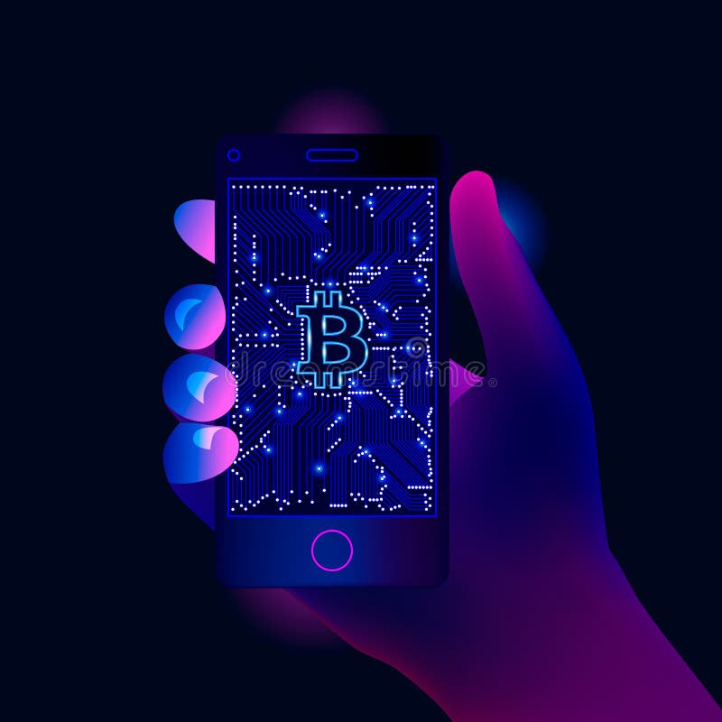 Mobile Bitcoin Payment Concept. Stock Vector - Illustration of mockup ...