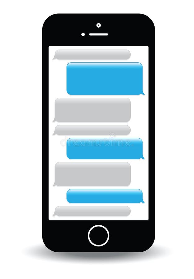 Smartphone Sms Chat Template Stock Vector - Illustration of converse ...