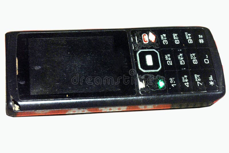 Mobile is Broken Camera Also Damage . Black Body . . White Background ...