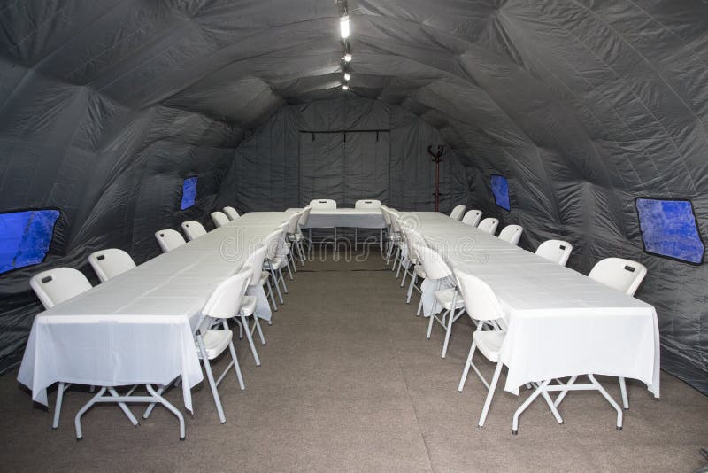 Mobile Building Temporary Camp Stock Image - Image of refugee ...