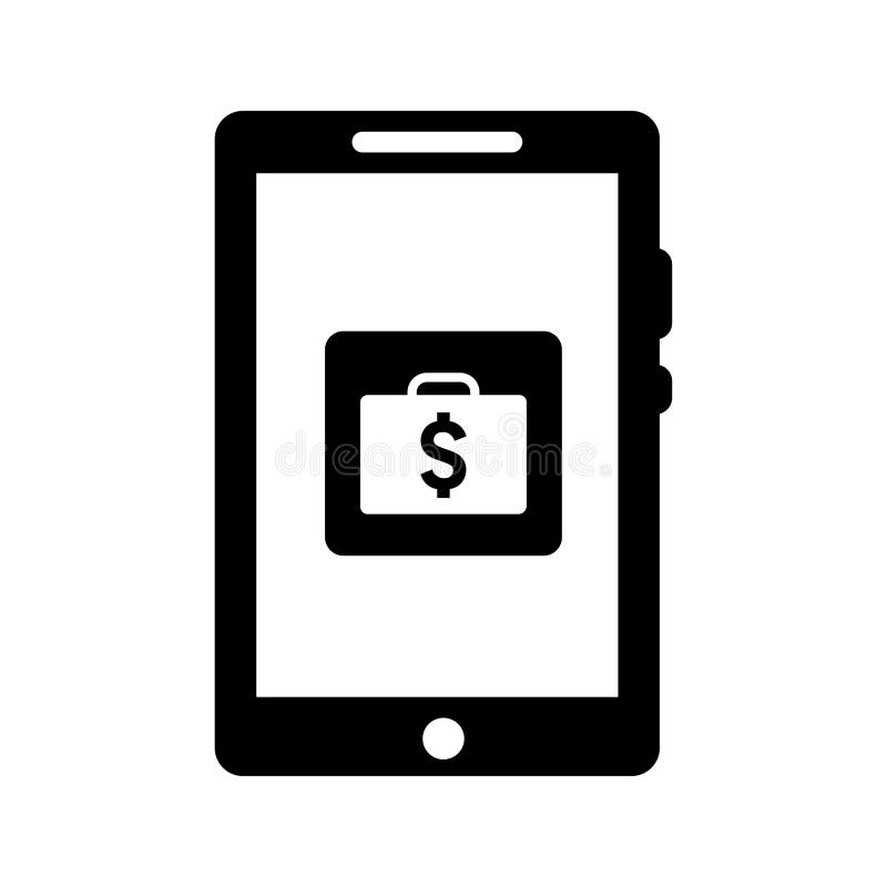 Mobile Business App Icon stock illustration. Illustration of printed ...