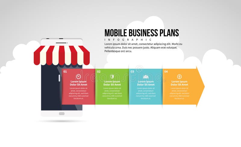 Mobile Business Plans Infographic Stock Vector - Illustration of ...