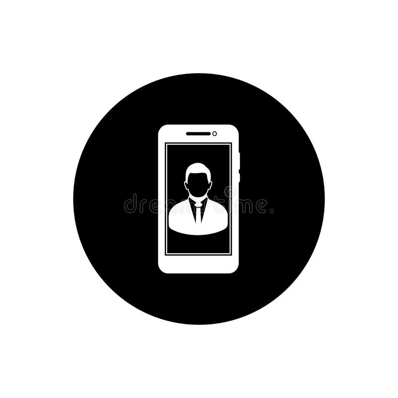 Mobile Business Support Button Icon. Stock Vector - Illustration of ...