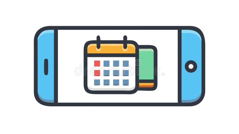 Mobile Calendar App for Event Scheduling, Vector Design Generative AI ...