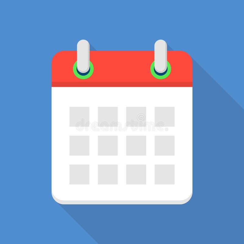 Mobile Calendar Icon, Flat Style Stock Vector - Illustration of logo ...