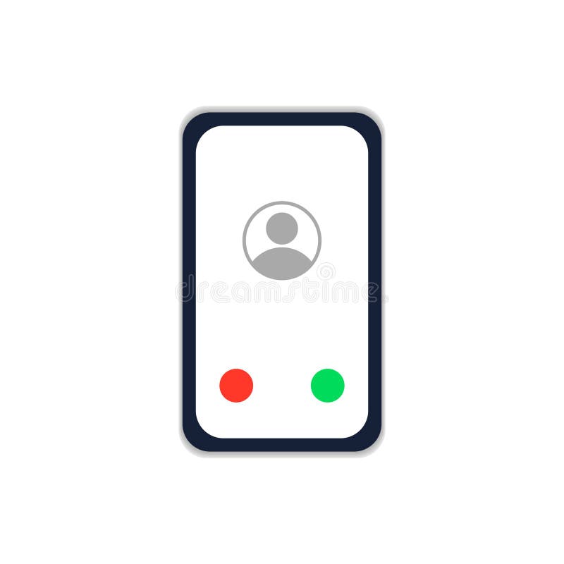 Mobile Call Screen Interface. Smartphone Incoming Outcoming Call ...