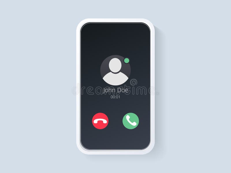 Mobile Call Screen Template. Call Screen Smartphone Interface Mockup ...