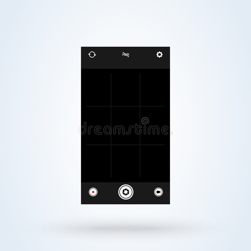 Mobile Camera App Screen Template. Mobile Phone with Camera Interface ... Mobile Camera App Screen Template. Mobile Phone with Camera Interface ...
