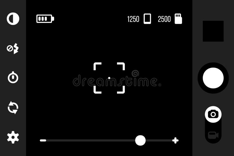 Mobile camera app ui stock vector. Illustration of view - 187132955