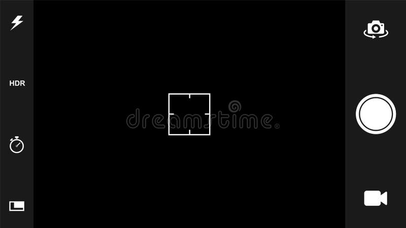 Camera Interface In Phone Screen. Photo, Video Ui In Cellphone. App For ...