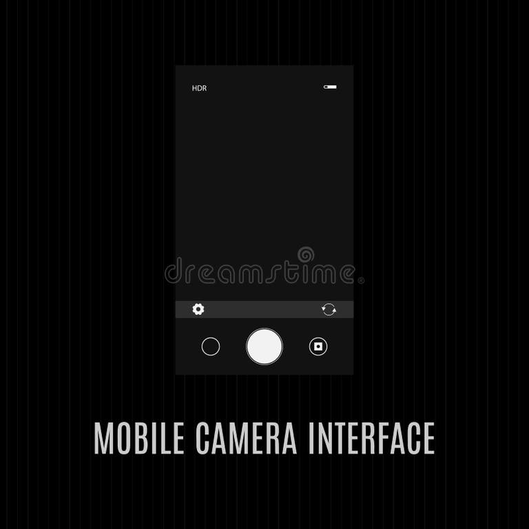 Mobile Camera Frame Illustration Stock Vector - Illustration of shutter ...