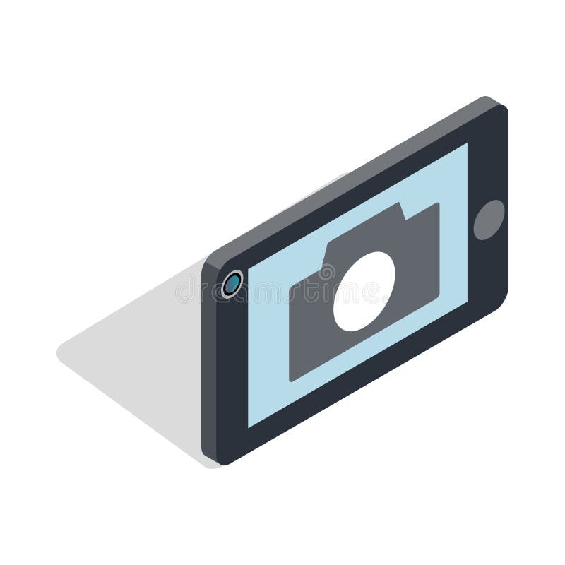 Mobile Camera Icon, Isometric 3d Style Stock Vector - Illustration of ...