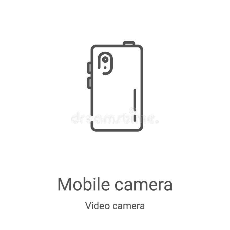 Mobile Camera Icon Vector from Video Camera Collection. Thin Line ...