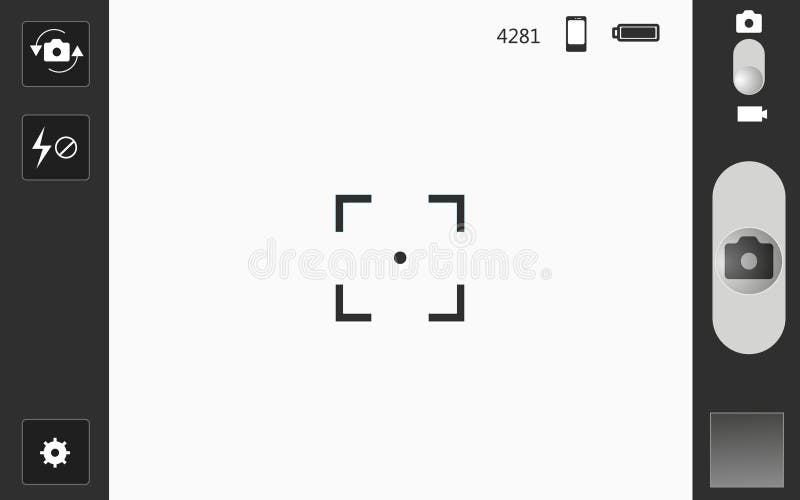 Camera Rec Interface Viewfinder with Transparent Background, Digital ...