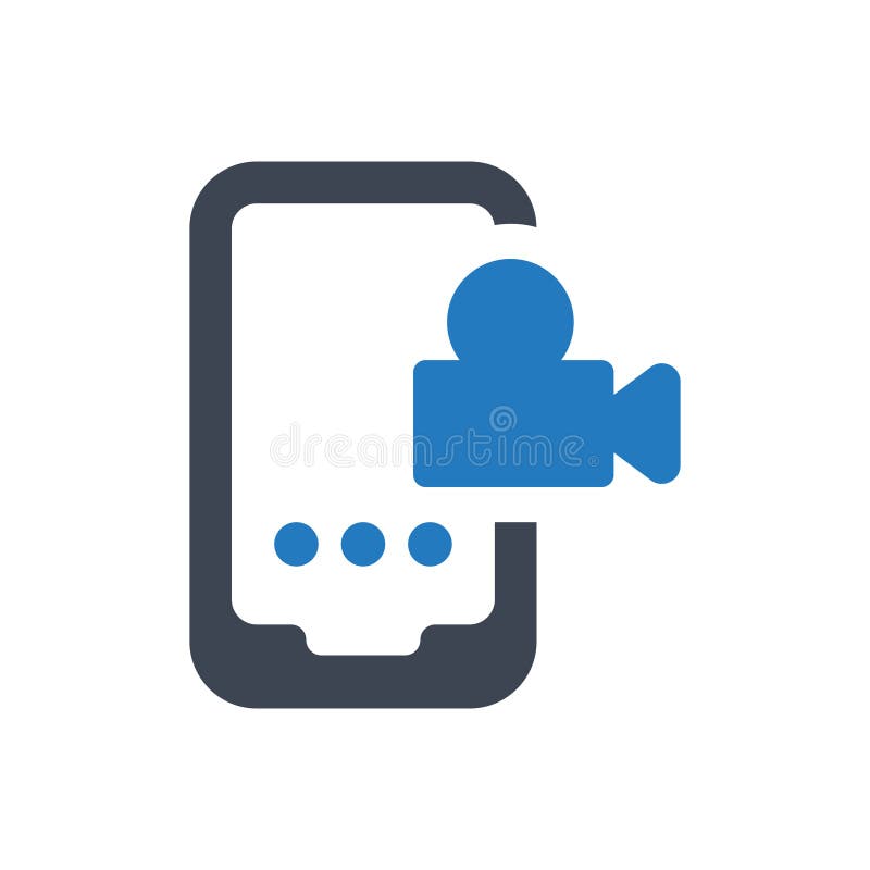 Mobile Camera Recorder Icon Stock Vector - Illustration of icon, mobile ...