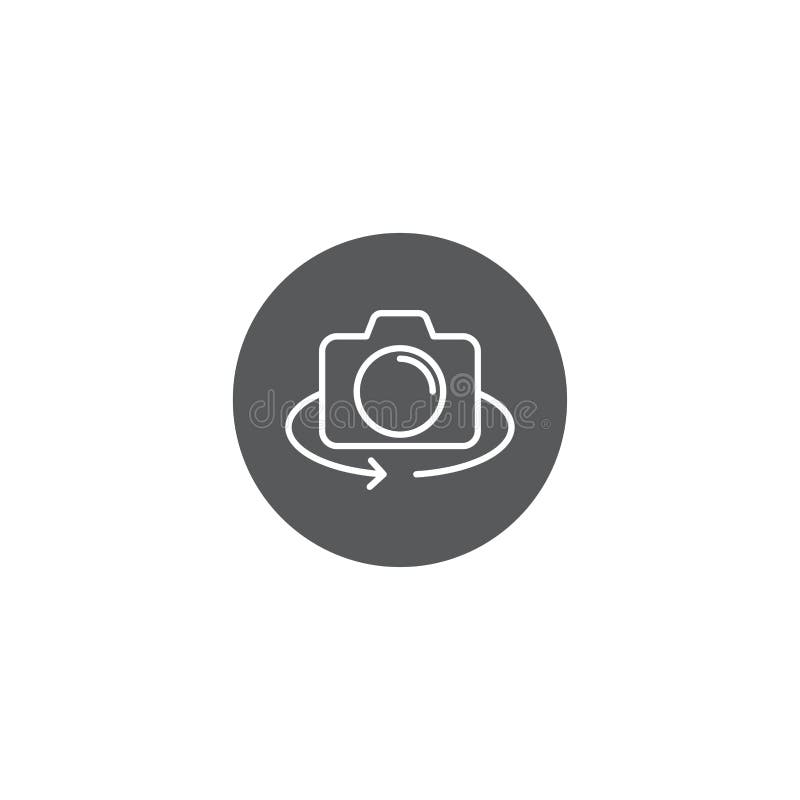 Mobile Camera Rotate Vector Icon, Isolated on White Background Stock ...