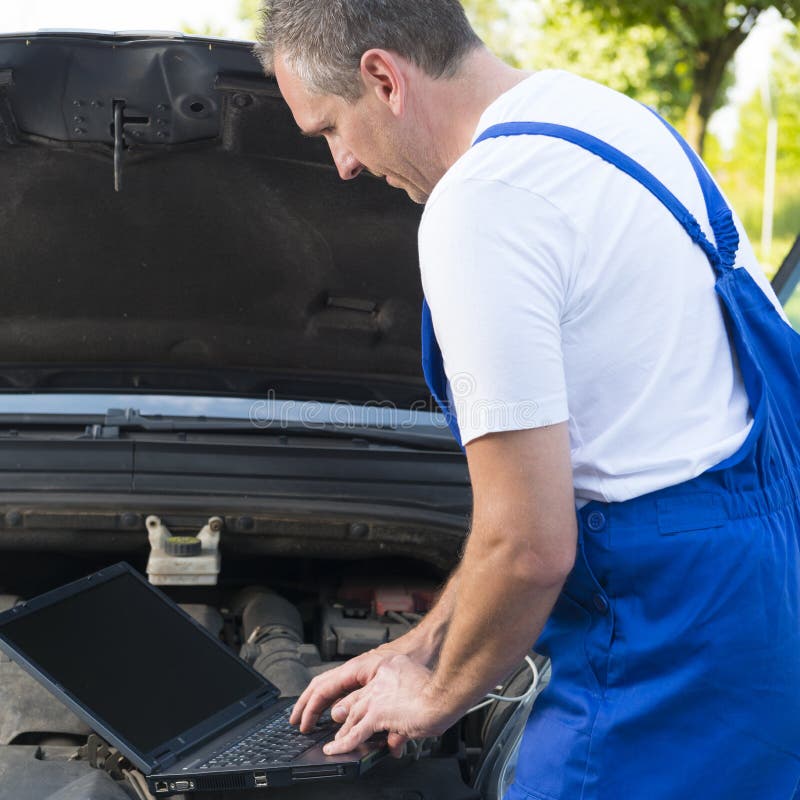 Mobile car assistance stock photo. Image of service, help - 56313338