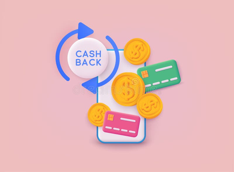 Mobile Cash Back Service, Financial Payment Smartphone Screen, Buying ...