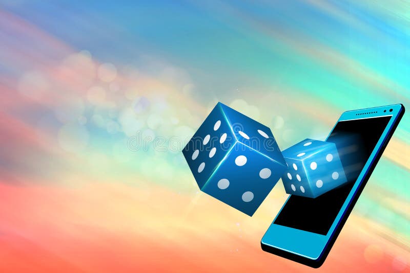 Hot Dice Game and Gambling Chips Flying Stock Illustration ...