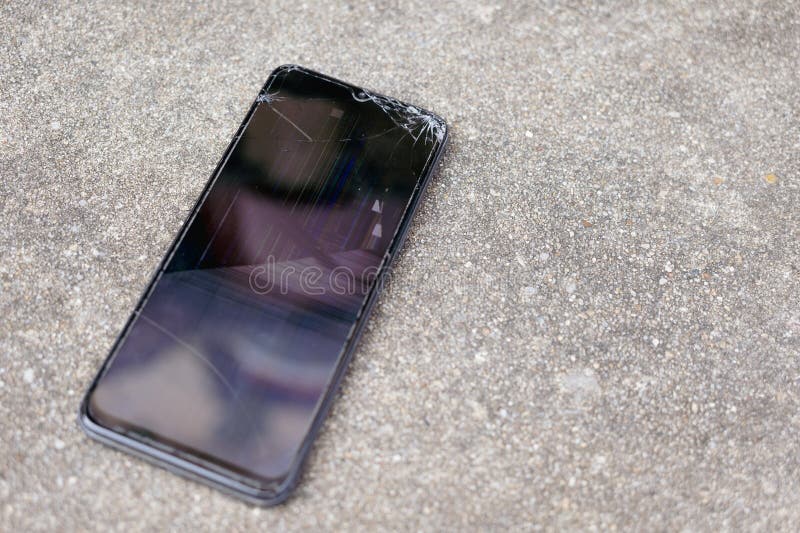 Mobile Cell Phone Broken Touch Screen Stock Image - Image of device ...