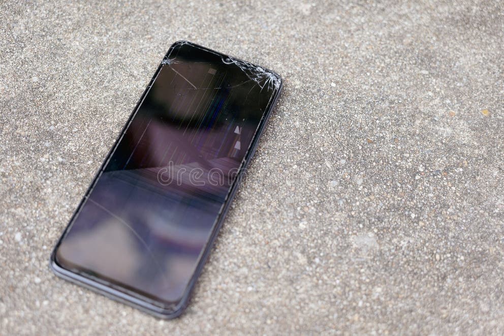 Mobile Cell Phone Broken Touch Screen Stock Image - Image of device ...