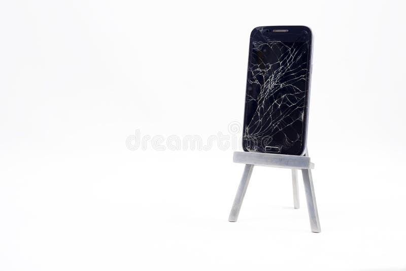 Mobile. Cell Phone with the Display Broken/scratched Stock Image ...