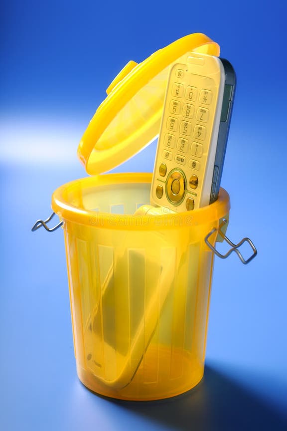 Mobile Cell Phone on the Trash Stock Photo - Image of life, cell: 10014154