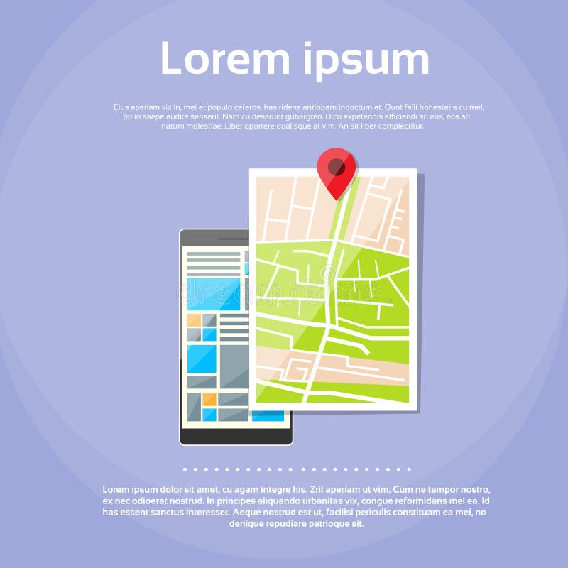 Mobile Cell Phone World Map Gps Globe Navigation Stock Vector ...