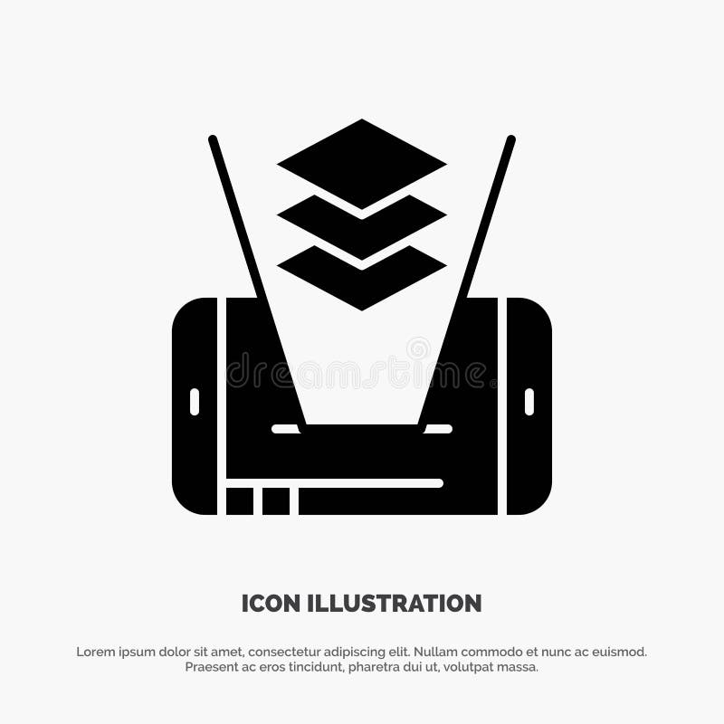 Mobile, Cell, Technology Solid Glyph Icon Vector Stock Vector ...