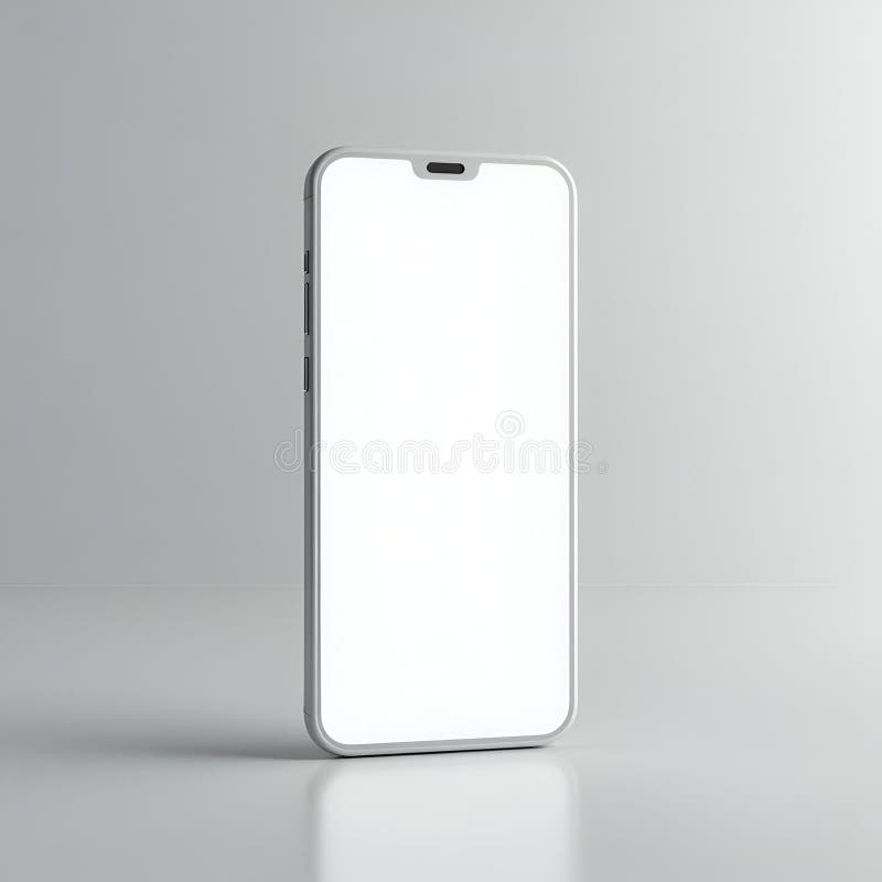 Mobile Cellphone with Copy Space on Screen Stock Illustration ...