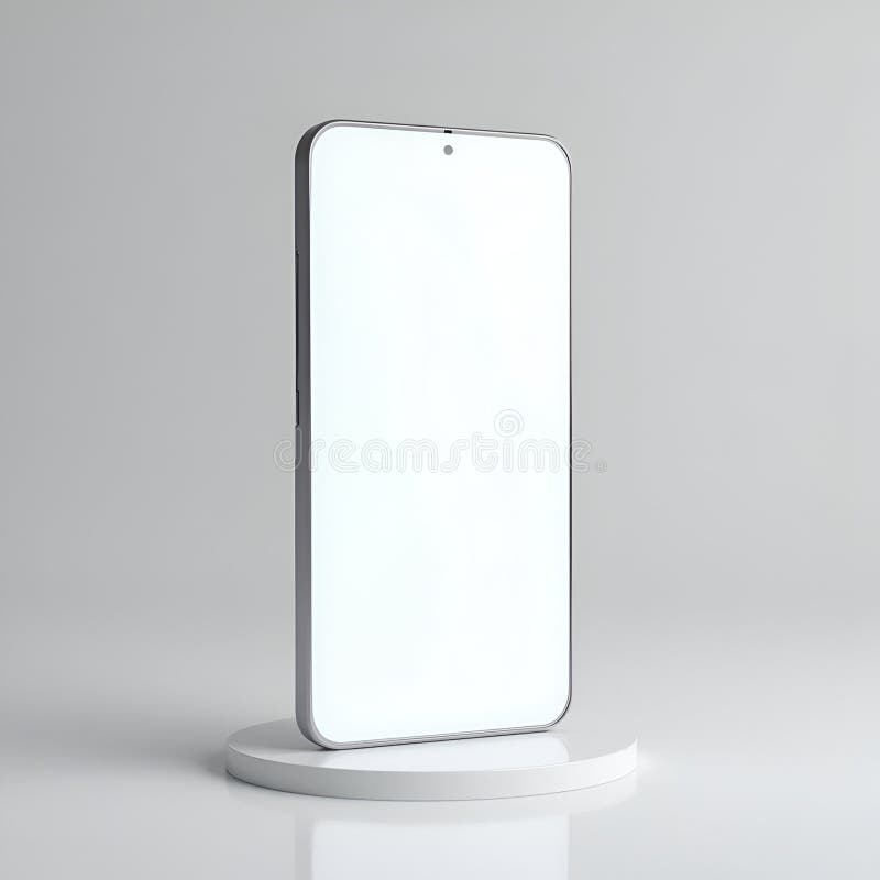 Mobile Cellphone with Copy Space on Screen Stock Illustration ...