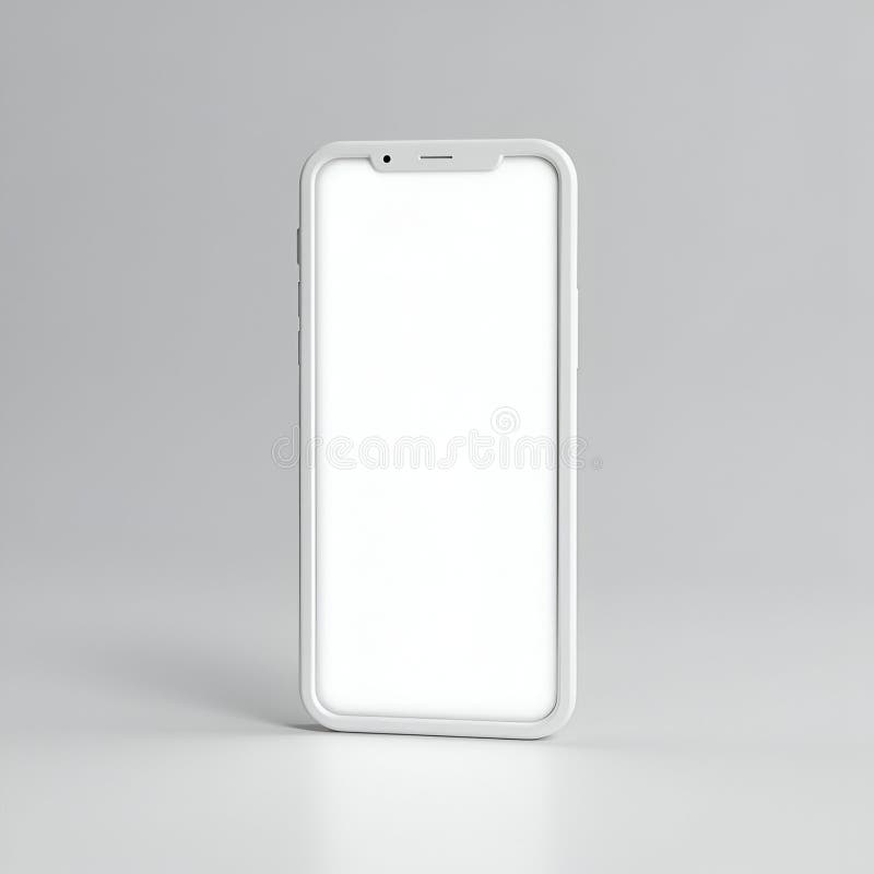 Mobile Cellphone with Copy Space on Screen Stock Illustration ...