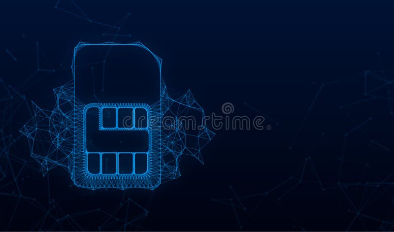 Mobile Cellular Phone Sim Card Chip. Vector Stock Illustration Stock ...