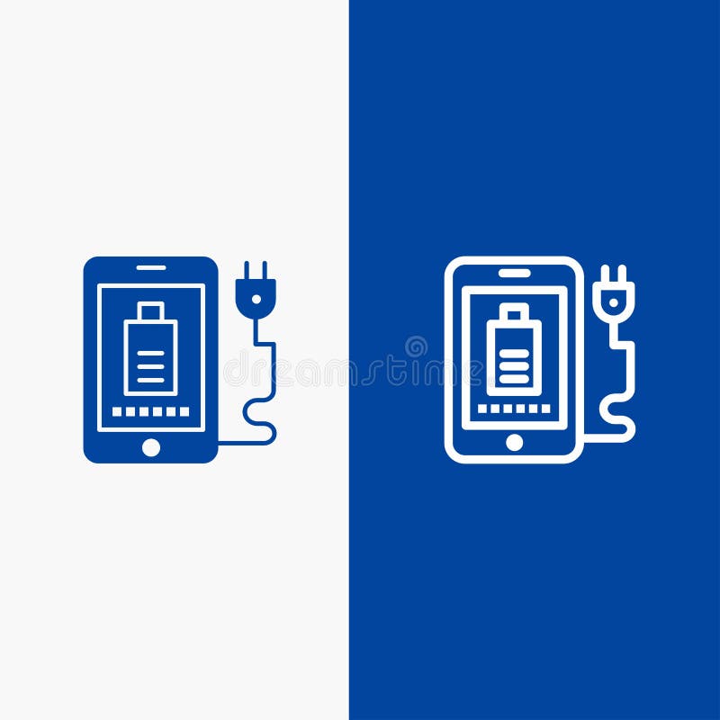 Mobile, Charge, Full, Plug Blue Logo Vector Stock Vector - Illustration ...